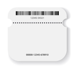 Empty ticket template blank concert ticket Vector Image