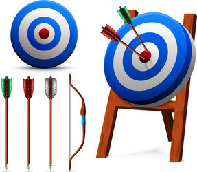 Set of realistic targets targets for shooting Vector Image