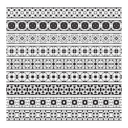 Traditional ornamental borders set page Royalty Free Vector