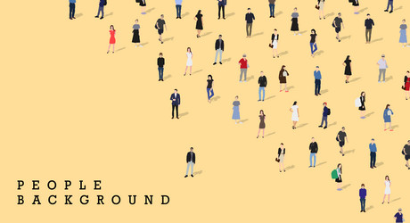 A large group of people people background Vector Image