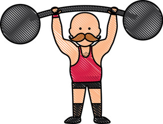 Strongman Mustache Circus Vector Images (over 310)