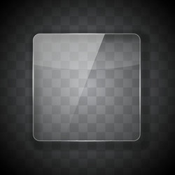 Modern transparent square glass plate Royalty Free Vector