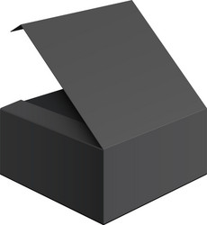 Open gray packaging design box mockup Royalty Free Vector