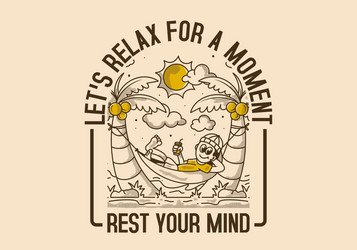 Rest your mind lets relax for a moment of guy Vector Image