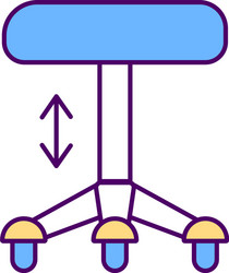 Adjusting chair height concept icon Royalty Free Vector