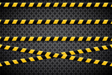 Caution lines isolated warning tapes Royalty Free Vector