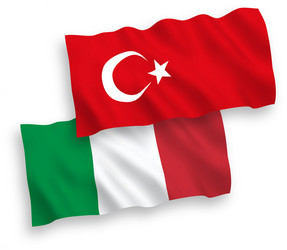 Watercolor italy flag hand drawn on white Vector Image