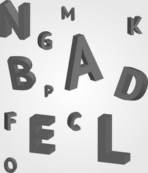 Flying colored letters Royalty Free Vector Image