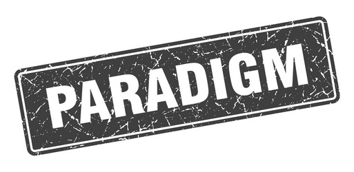 Square grunge black paradigm stamp Royalty Free Vector Image