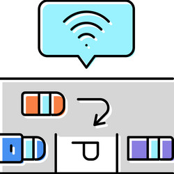 Racing simulator cockpit color icon Royalty Free Vector