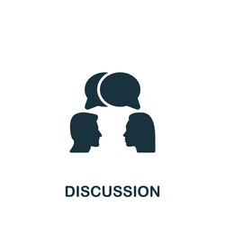 Discussion icon monochrome simple sign from Vector Image