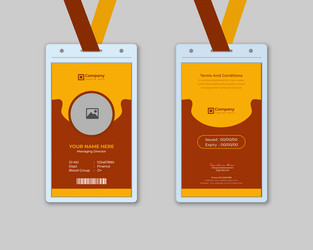 Creative id card templates Royalty Free Vector Image