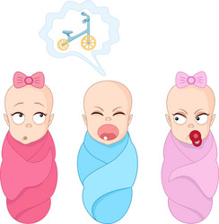 Baby thinking Royalty Free Vector Image - VectorStock