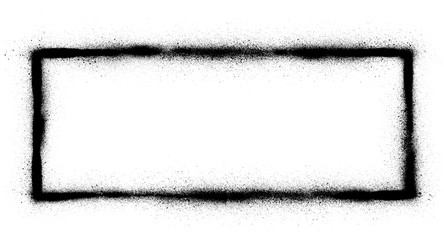 Graffiti rectangle grunge frame in blac Royalty Free Vector