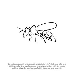 Bee Line Drawing Vector Images (over 6,100)