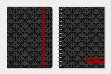 Notebook cover design set Royalty Free Vector Image