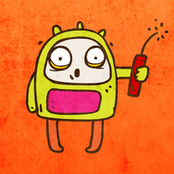 Alien bomb Royalty Free Vector Image - VectorStock