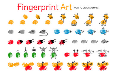 Thumbprint Art Animals