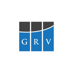 Grv letter logo design on white background Vector Image
