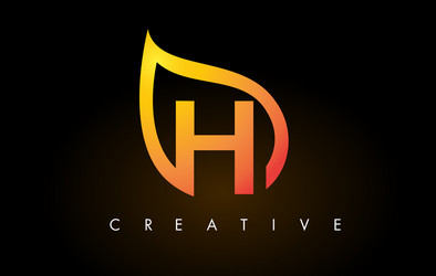 Initial letter h and r hr monogram logo design Vector Image