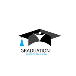 Graduation day logo designs simple modern Vector Image