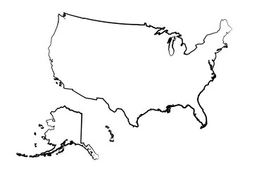 United states dotted map Royalty Free Vector Image