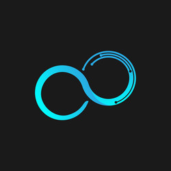 Infinity symbol limitless logo design Royalty Free Vector