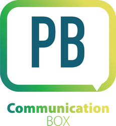 Initial letter bp communication box logo design Vector Image