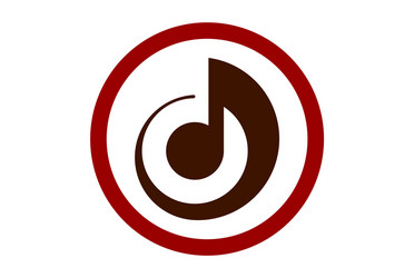 Letter d music note logo icon Royalty Free Vector Image