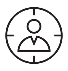 User target icon Royalty Free Vector Image - VectorStock