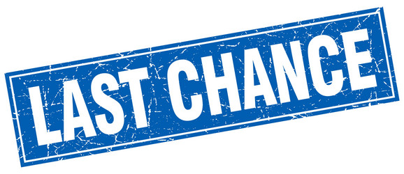 Modern last chance label with megaphone Royalty Free Vector