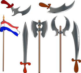 Ancient weapons set Royalty Free Vector Image - VectorStock