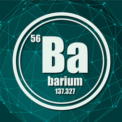 Barium ba periodic table element Royalty Free Vector Image