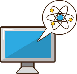 Computer atom laboratory science Royalty Free Vector Image