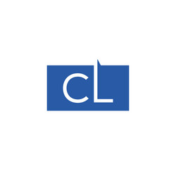 Creative initial letter cl square logo design Vector Image