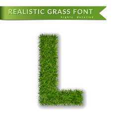 Letter l with handmade font and floral decoration Vector Image