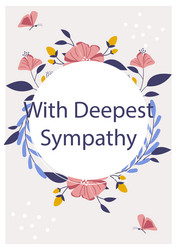 Hand drawn condolence cards bundle Royalty Free Vector Image