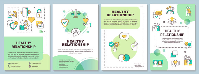 Healthy relationship green brochure template Vector Image