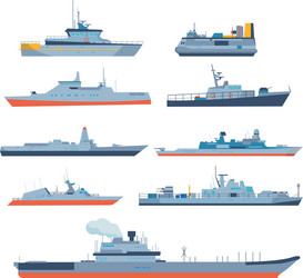 Cargo ship in sea flat style Royalty Free Vector Image