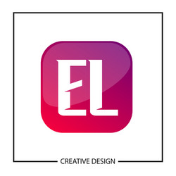 Initial letter el logo template design Royalty Free Vector