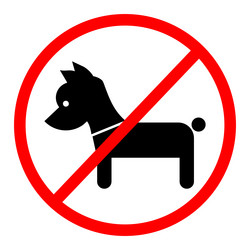 Animal prohibition sign or no pet allowed sign Vector Image