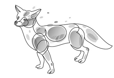 Red Fox Line Art Vector Images (over 1,100)