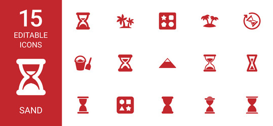 7 sand icons Royalty Free Vector Image - VectorStock