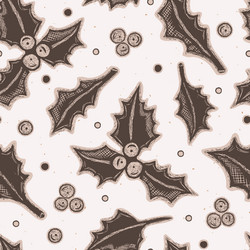 Winter rustic snowflake lino cut texture seamless Vector Image