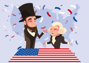 Cartoon presidents george washington Royalty Free Vector