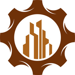 Planet service logo designs template gear Vector Image