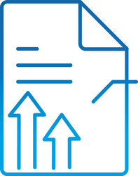 Data analysis information paper chart arrows Vector Image