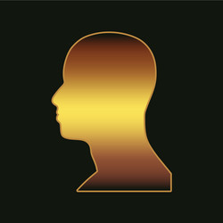 3d realistic human model head without face Vector Image