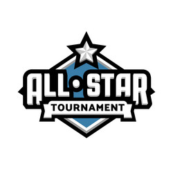 All star game logo emblem Royalty Free Vector Image