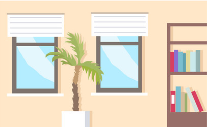 Cartoon empty background corridor or office Vector Image